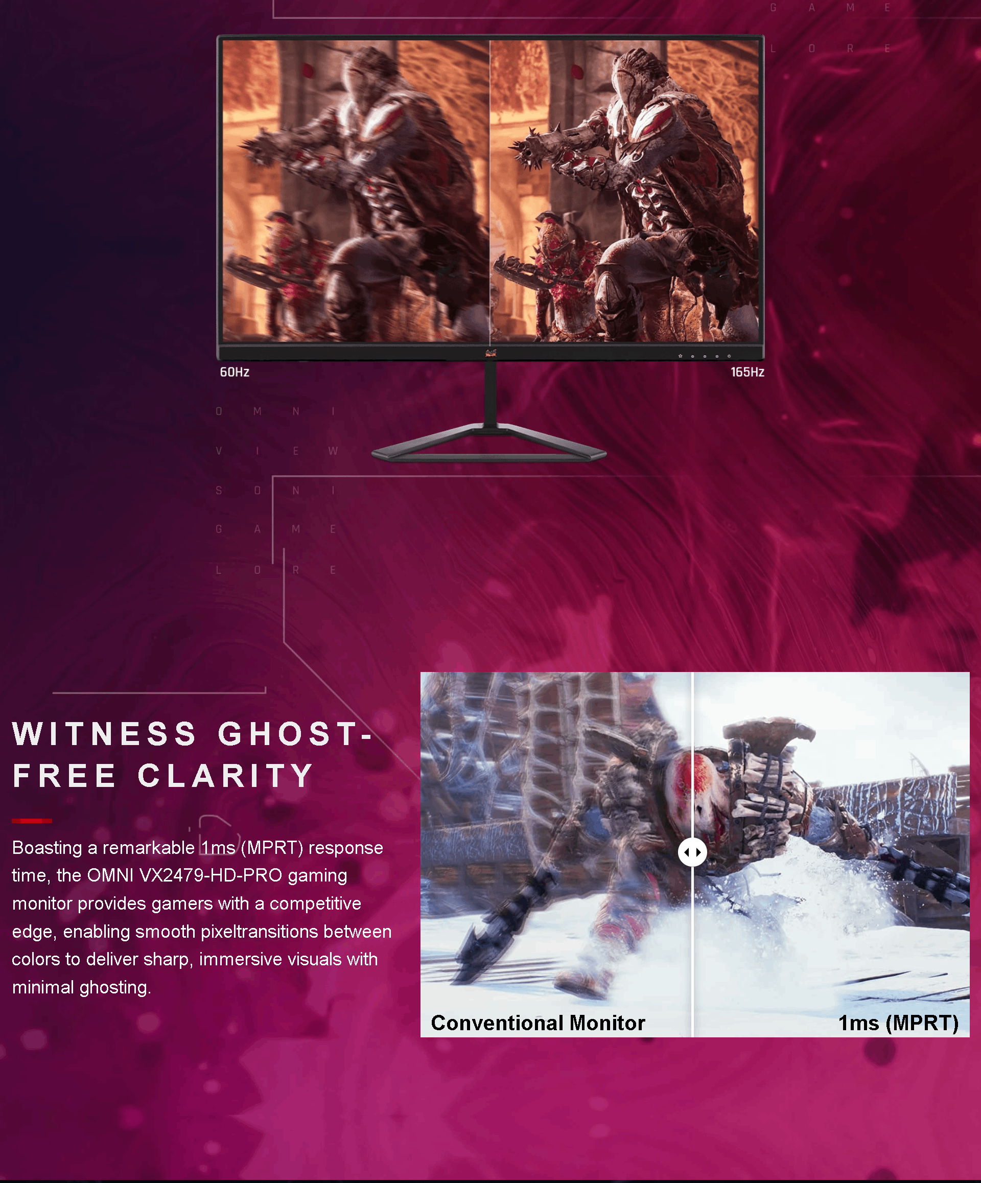 VIEWSONIC 24” VX2479-HD-PRO FULL HD (1920x1080P @180Hz) LED IPS GAMING ...