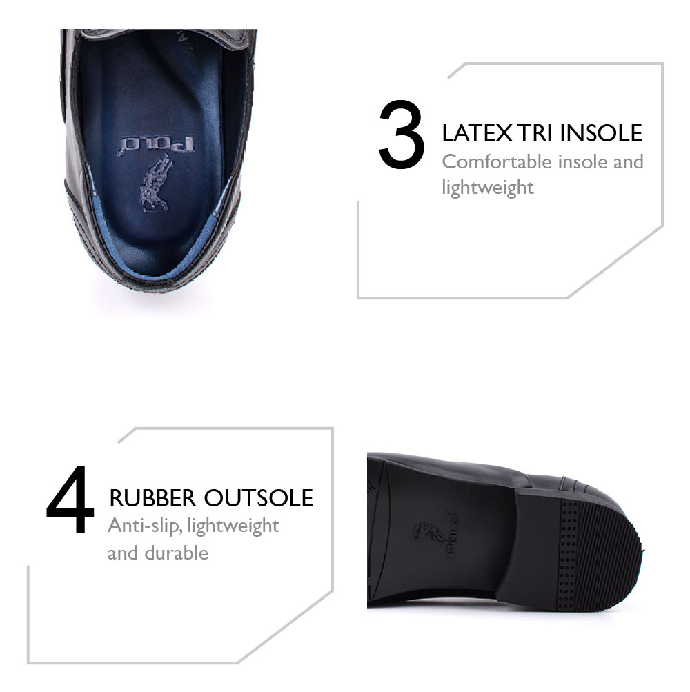 POLO Men's Jace Executive Shoes -B0238-HW2-1P-BLACK | Shopee Malaysia