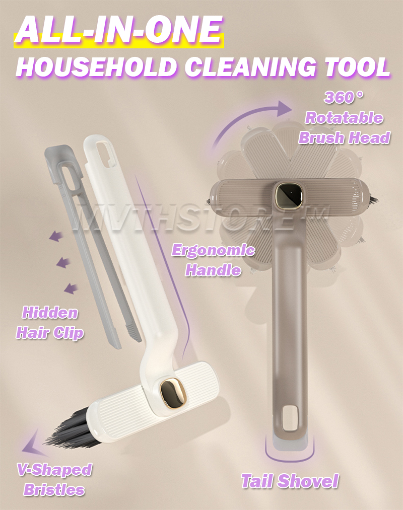 360° Rotatable Multipurpose Hand Brush For Home Care Kitchen Bathroom ...