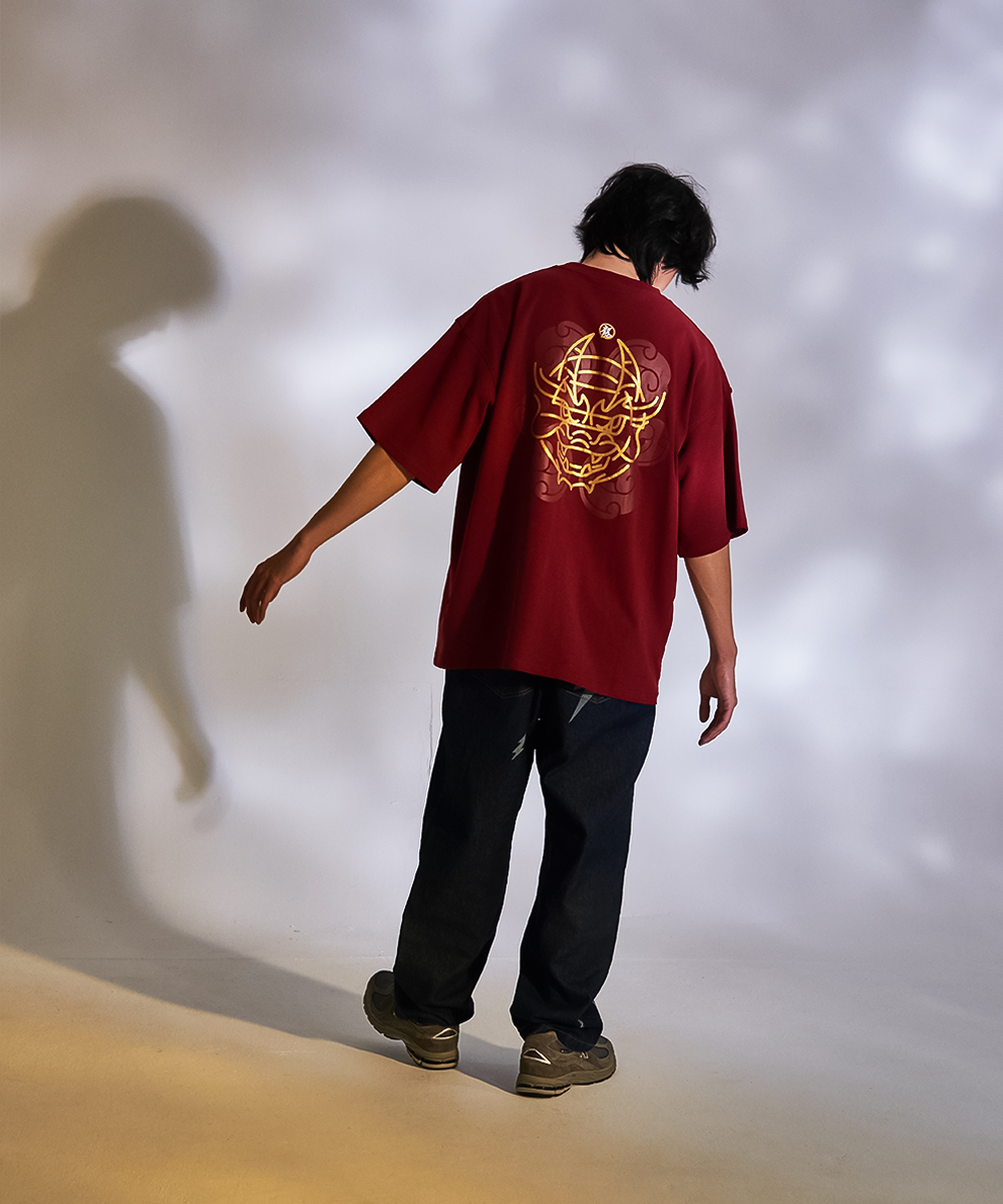 Eversince Da Long ( Big Dragon) CNY Logo Tee Maroon | Shopee Malaysia