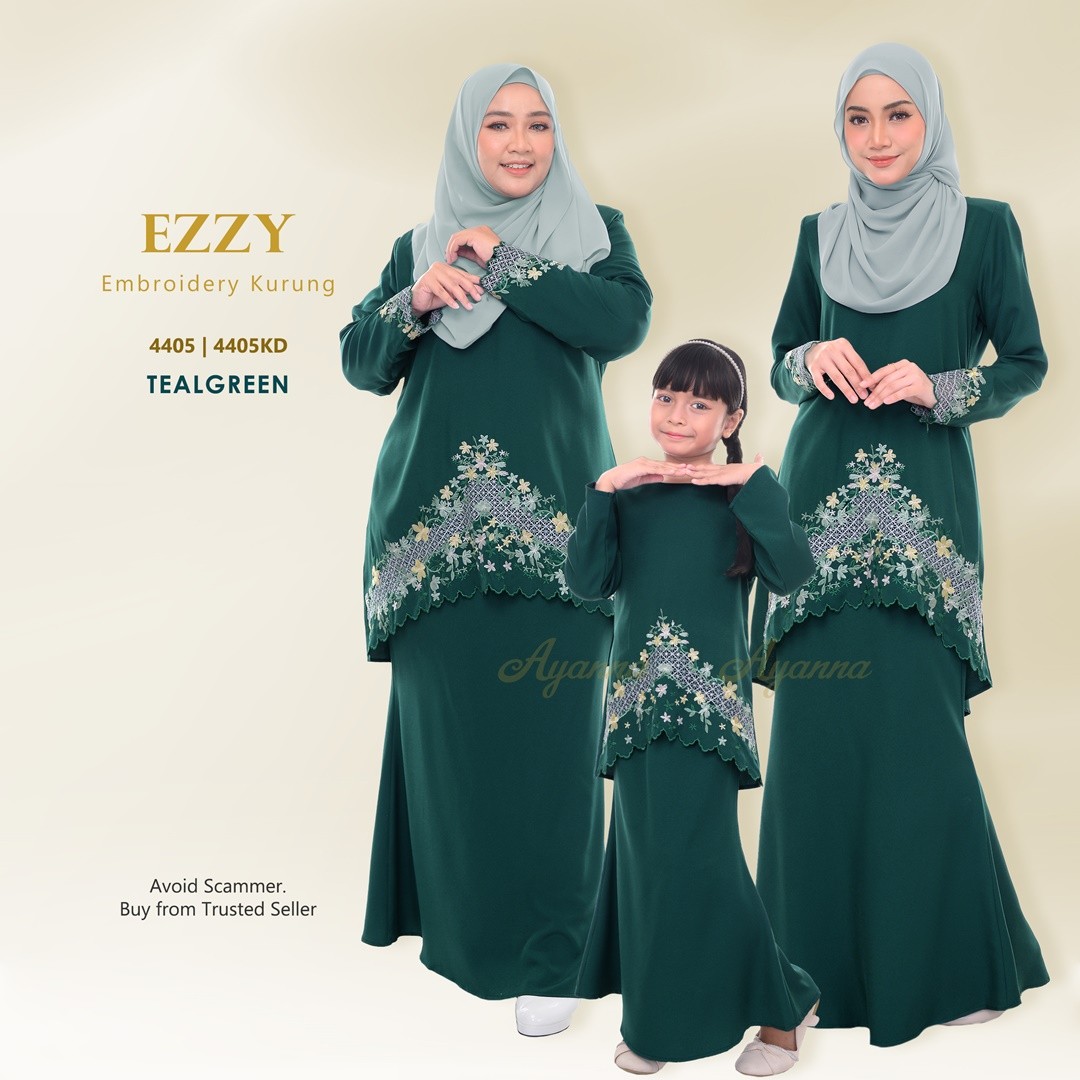 🌹BAJU KURUNG WANITA TEAL GREEN 🌹 Baju Kurung Lace Plus Size XS(34)-10XL(60) Muslimah Fesyen Baju ...