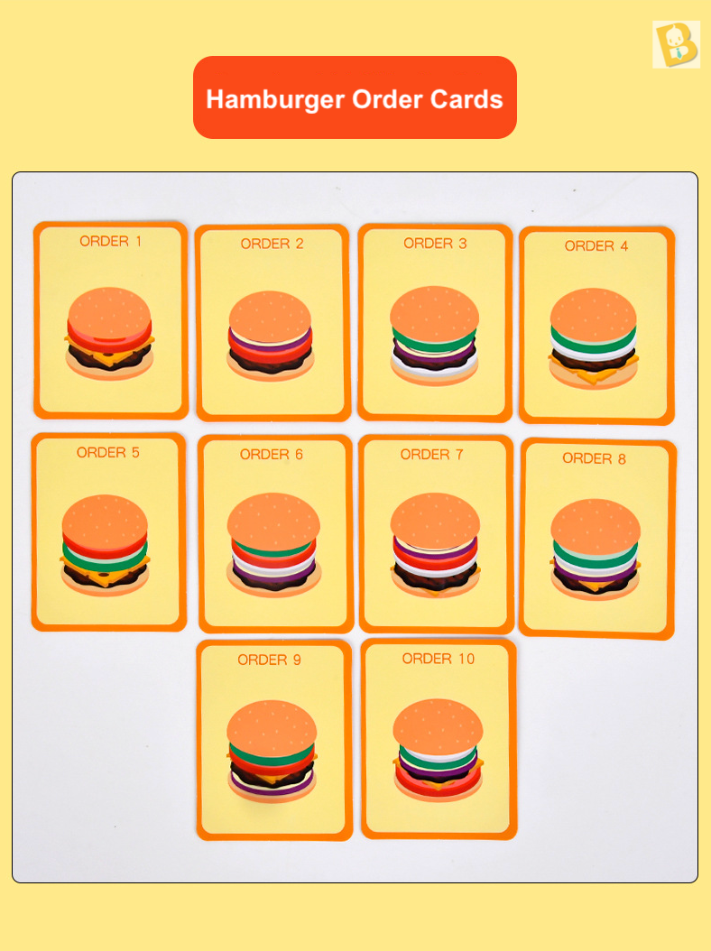 BabyBoss Montessori Stacking Hamburger SandwichToy Fine Motor Skills ...