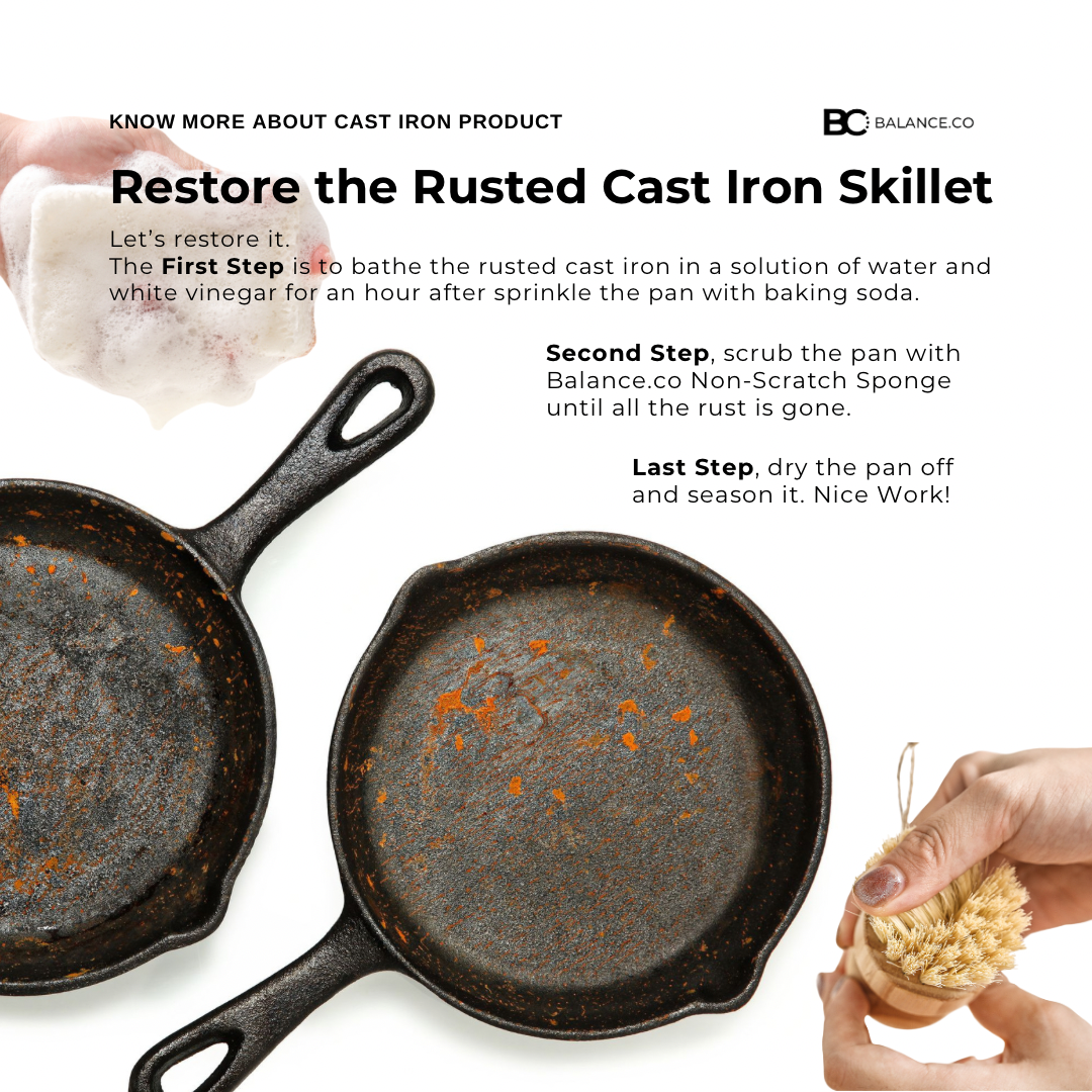 Balance.co Twosome Pre-seasoned Pure Cast Iron Combo Skillet Frying Pan ...