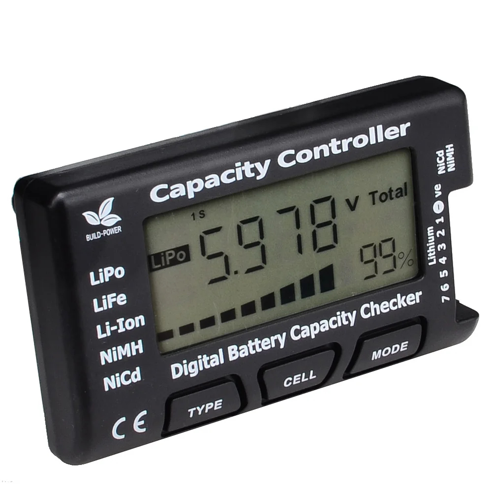Lipo Battery Checker CellMeter 1-7S battery capacity voltage test meter ...
