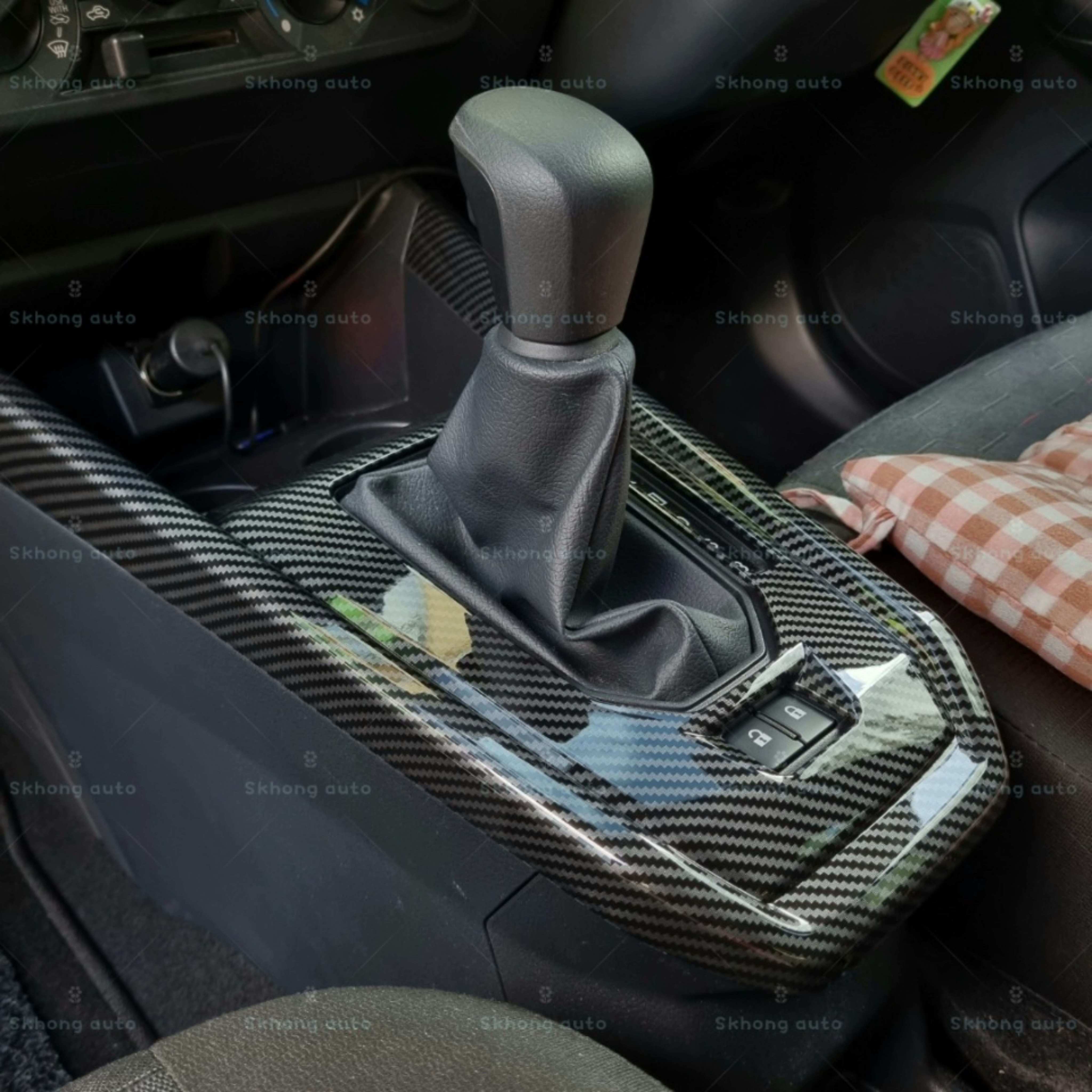 perodua axia 2023 carbon fiber gear shift panel frame cover garnish ...