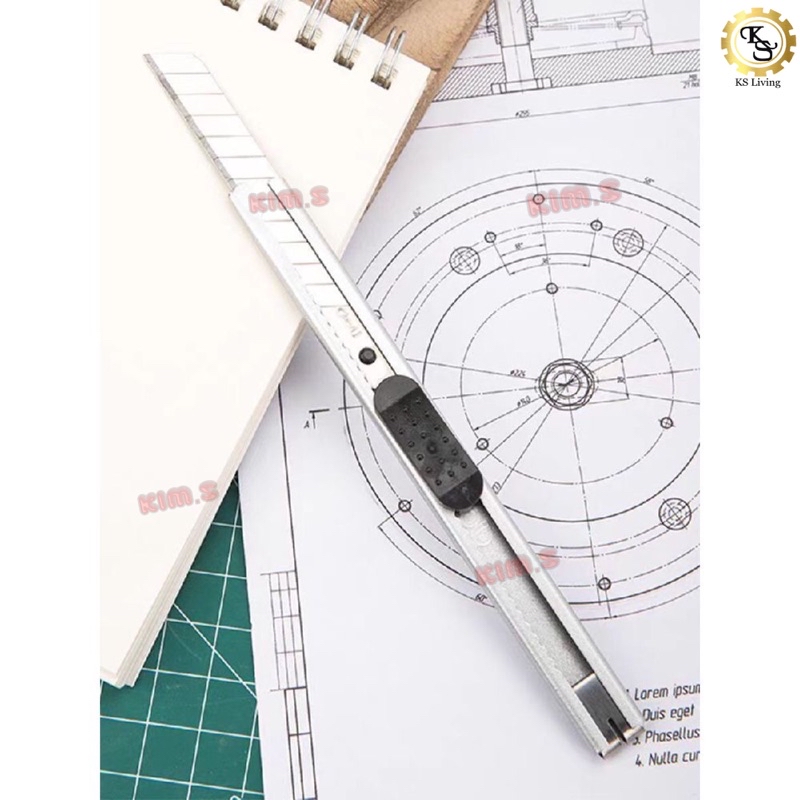 Kim.S 9mm Utility Cutter Knife Small Cutter Blade Refill Wallpaper Office School | Shopee Malaysia