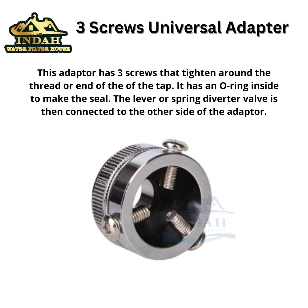 3 Screws Universal External Faucet Adapter Screw Type For Water Filter ...