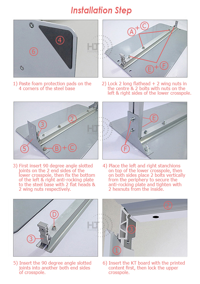 Vertical Floor 2 Sided KT Board Standing Advertising Poster Display ...