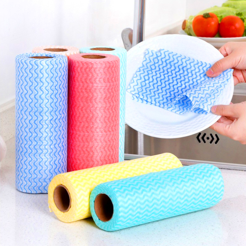 𝗛𝗘𝗔𝗩𝗬 𝗗𝗨𝗧𝗬 》 Reusable Non Woven Towel Roll Washable Wiping Tissues ...