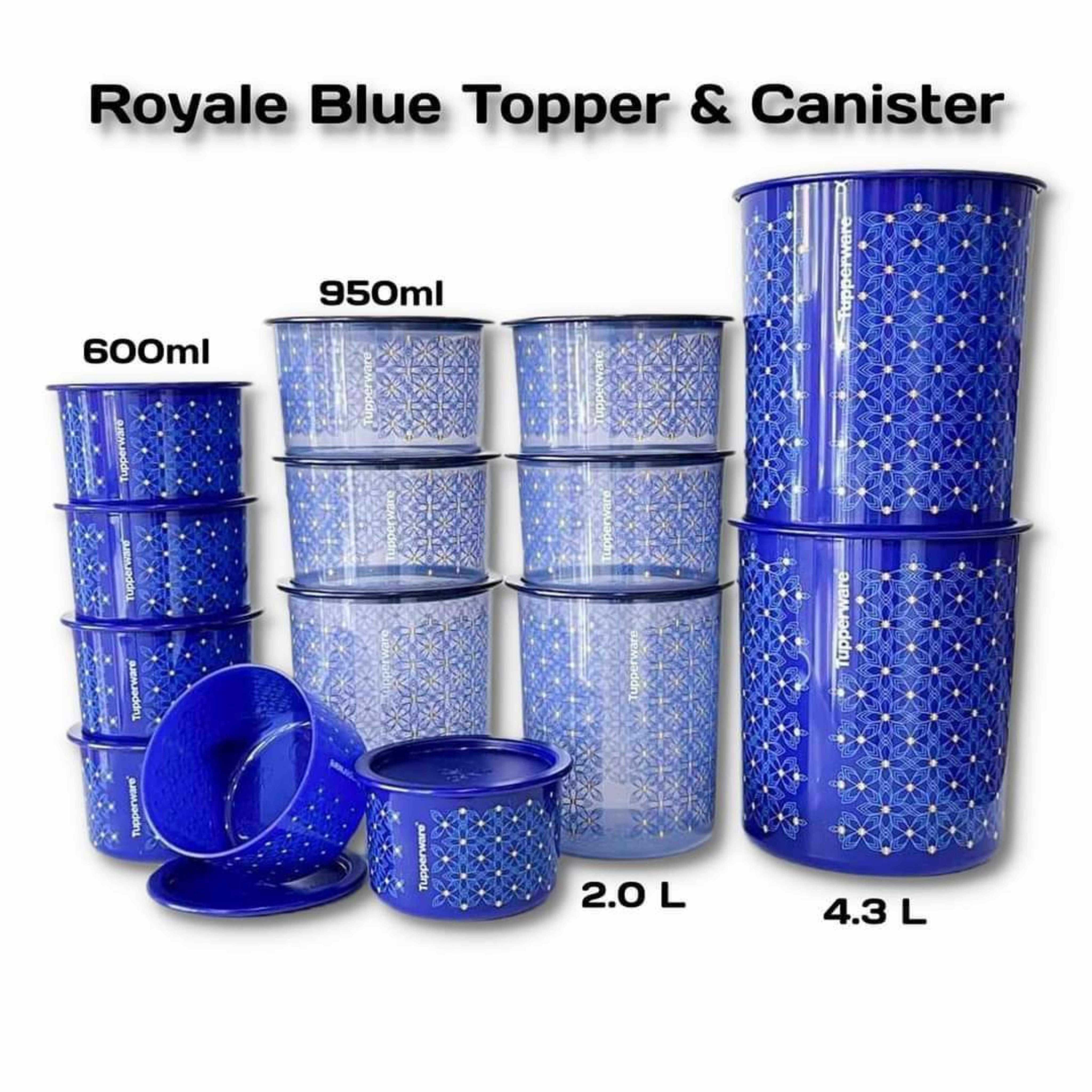 Tupperware Royale Blue One touch Topper 950ml / Love One Touch 950ml ...
