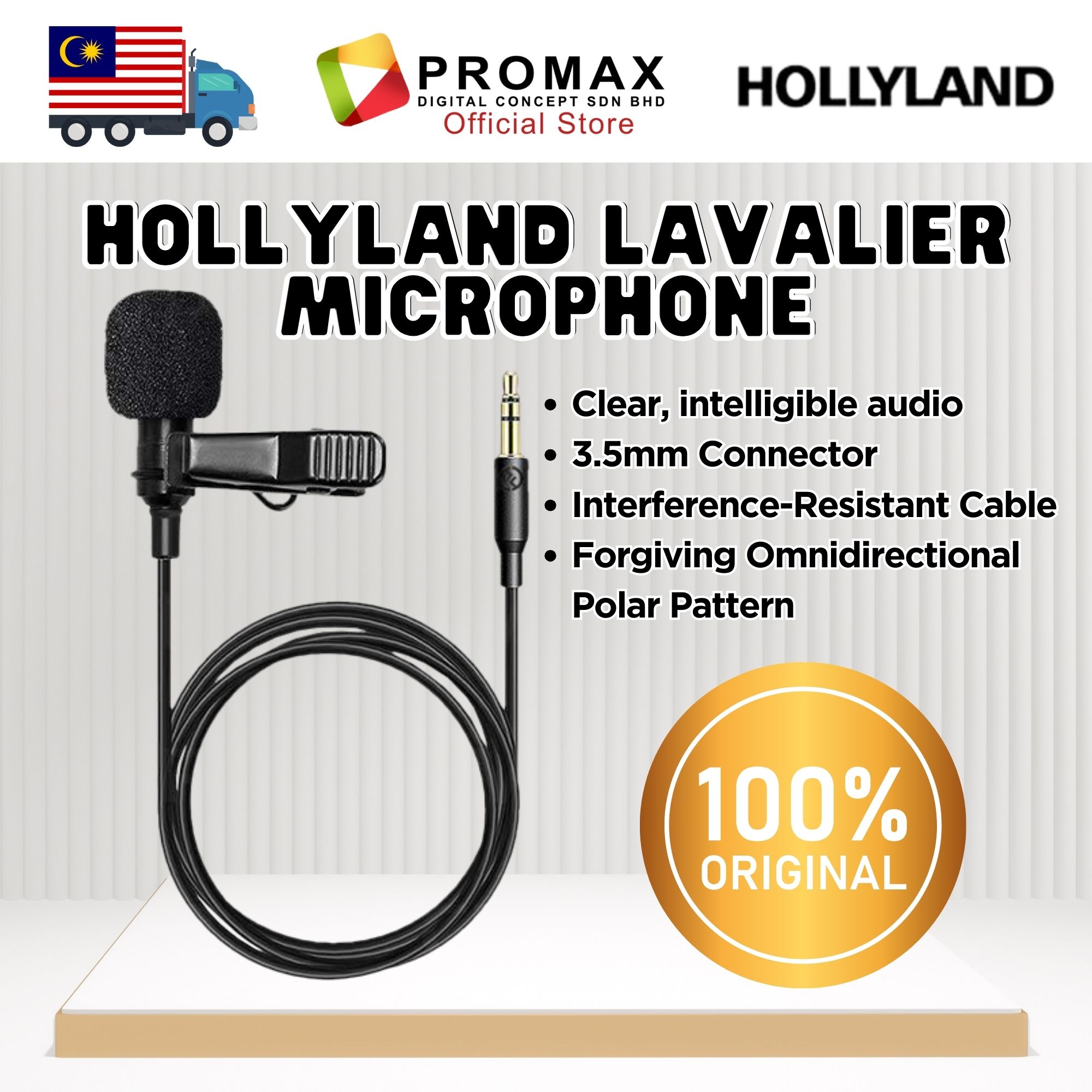 Hollyland Lark Max Lavalier Omnidirectional Microphone HL-OLM01 | Shopee Malaysia