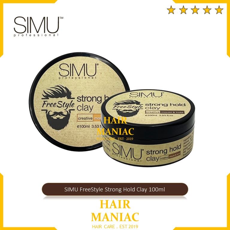 SIMU FreeStyle Strong Hold Men's Styling Hair Clay 100ML | Shopee Malaysia