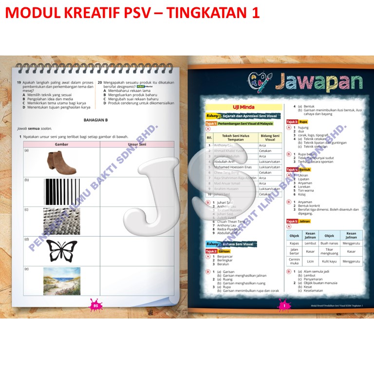 MODUL KREATIF PENDIDIKAN SENI VISUAL TINGKATAN 1 2 3 | BUKU LUKISAN ...