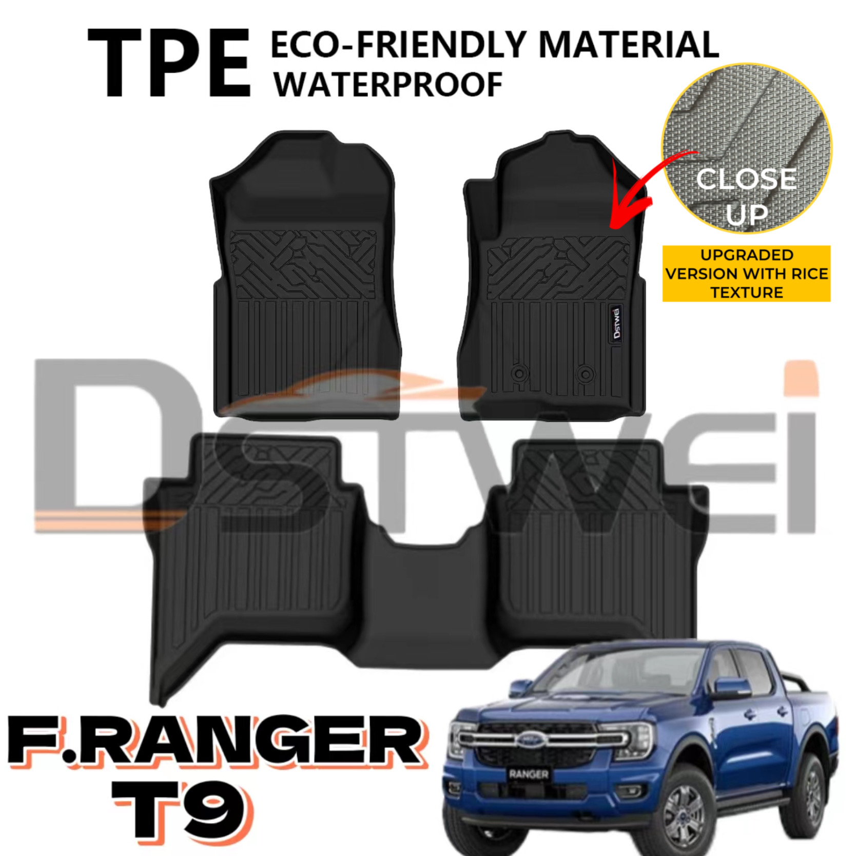 (Upgraded TPE) TPE Car Mat Car Carpet Karpet Kerete TPE 4x4 Hilux Ford ...