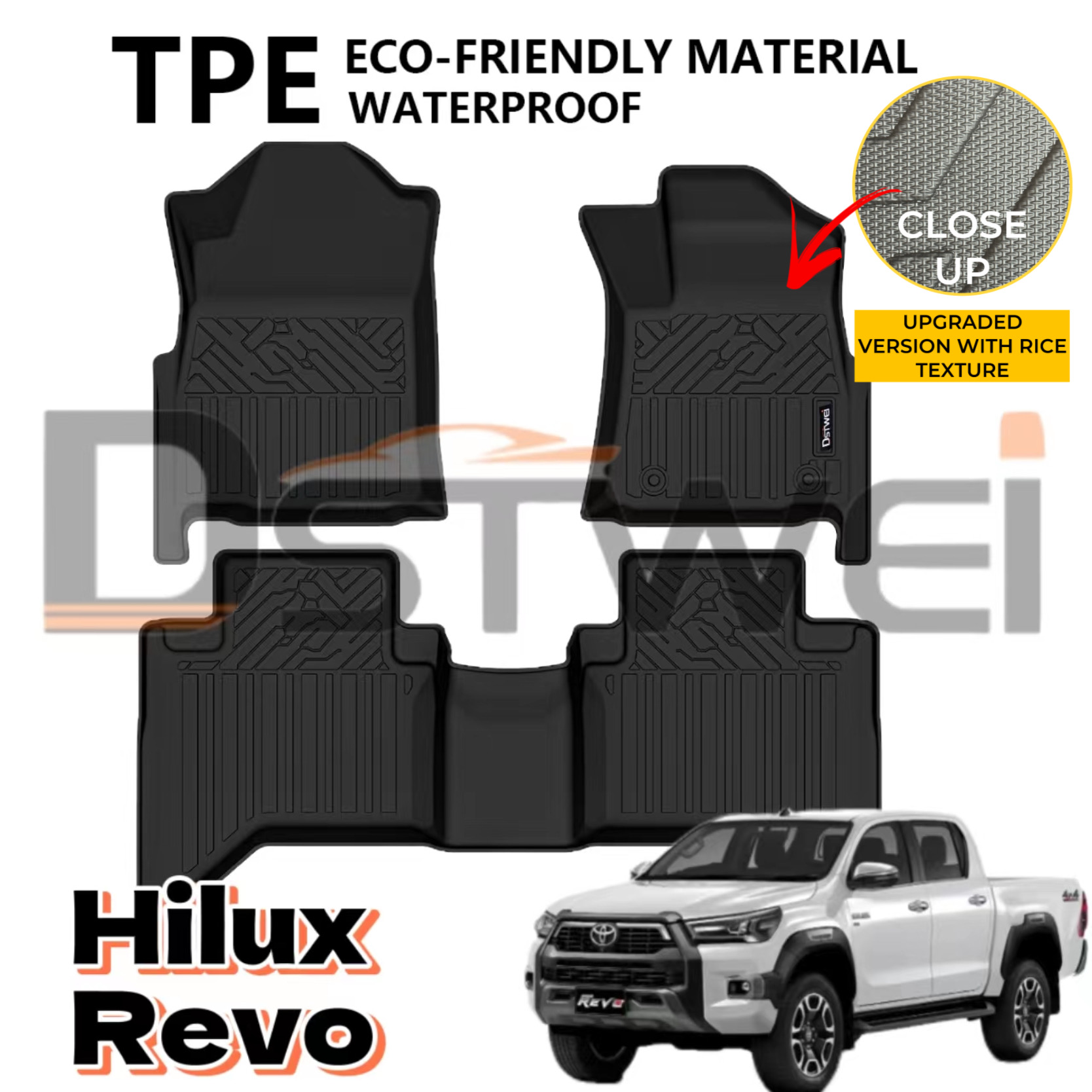 (Upgraded TPE) 4X4 TPE Car Mat Car Carpet Karpet Kerete TPE 4x4 Hilux ...