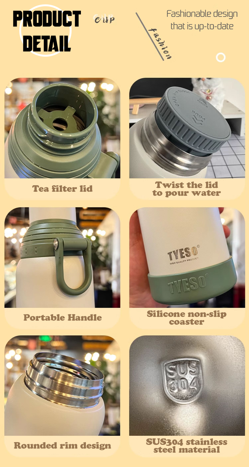 【AUTHORIZED DEALER】TYESO New Double Lid Design Thermos With FREE GIFT ...