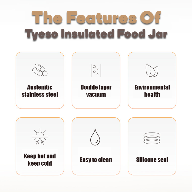 【AUTHORIZED DEALER】TYESO Thermos Food Jar 220ml/280ml Heat Preservation ...