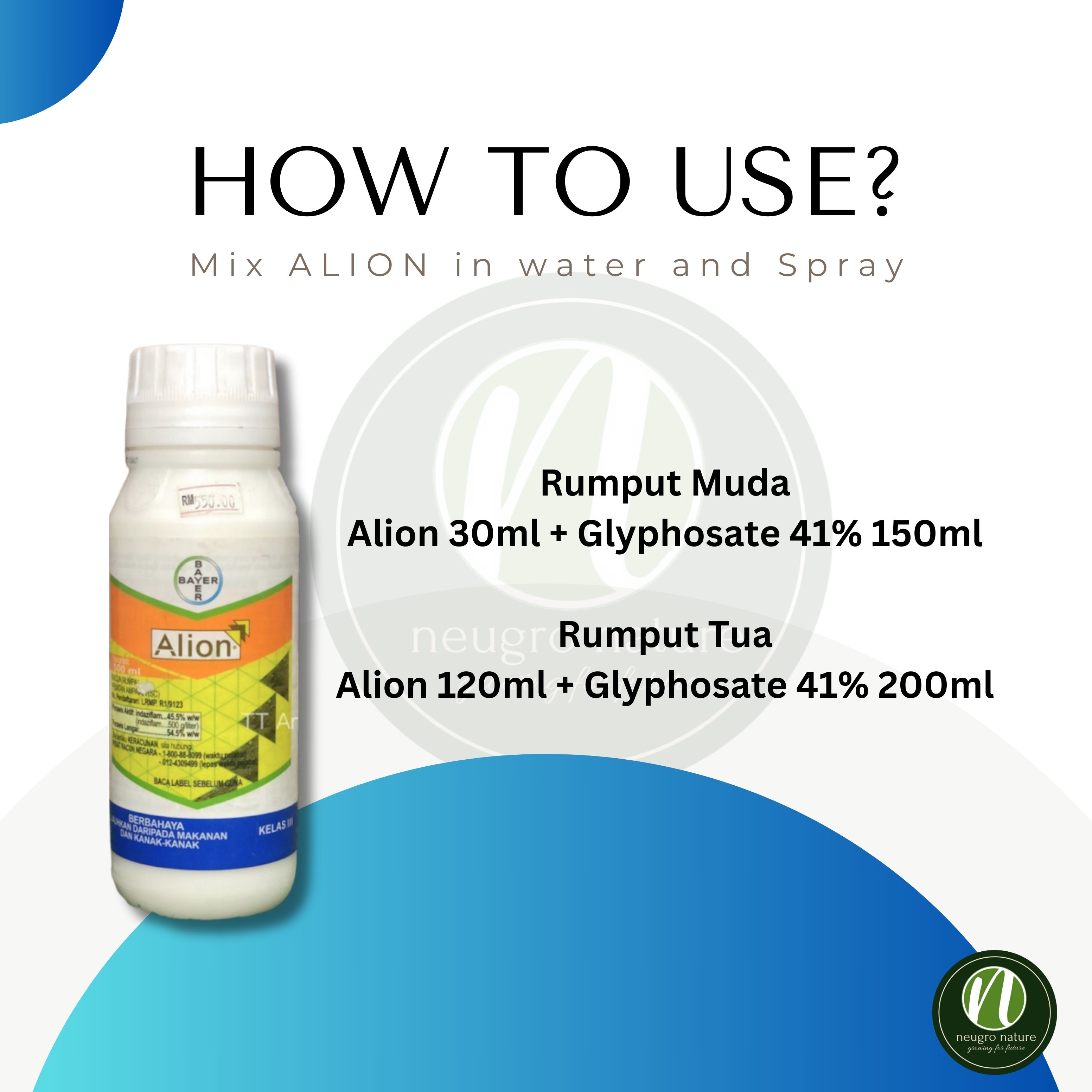 Bayer Pra Cambah Alion Pre Emergence Herbicide Indaziflam 45.5% Racun ...
