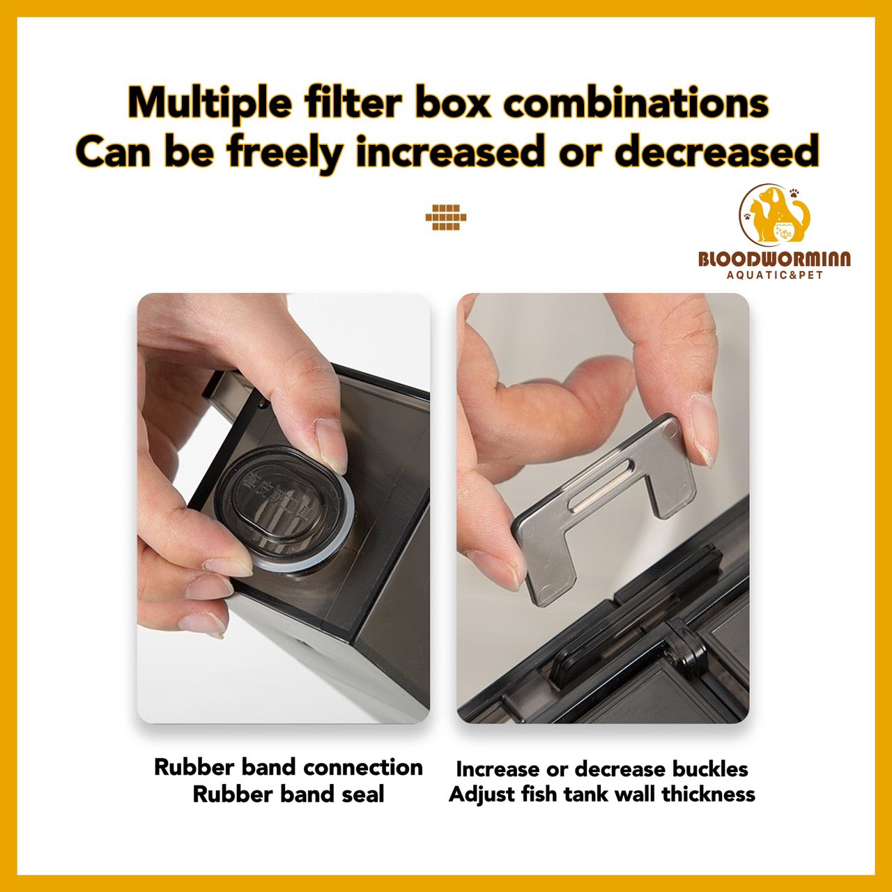 Sink Aquarium External Filter Box FishTank Filter Box With Water Pump ...