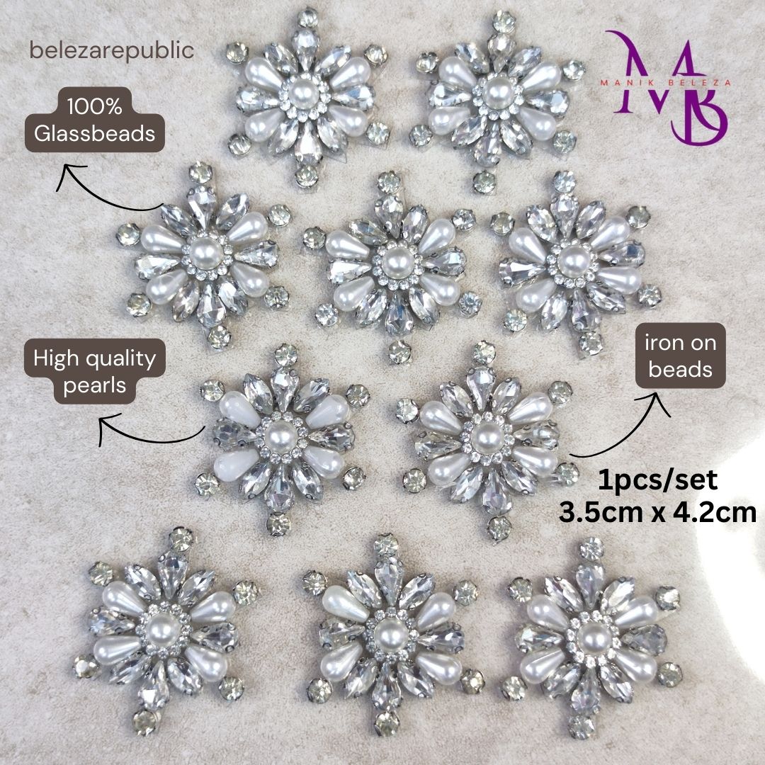1pcs Beleza Iron on Beads Manik Tampal Seterika Baju Kurung Moden ...
