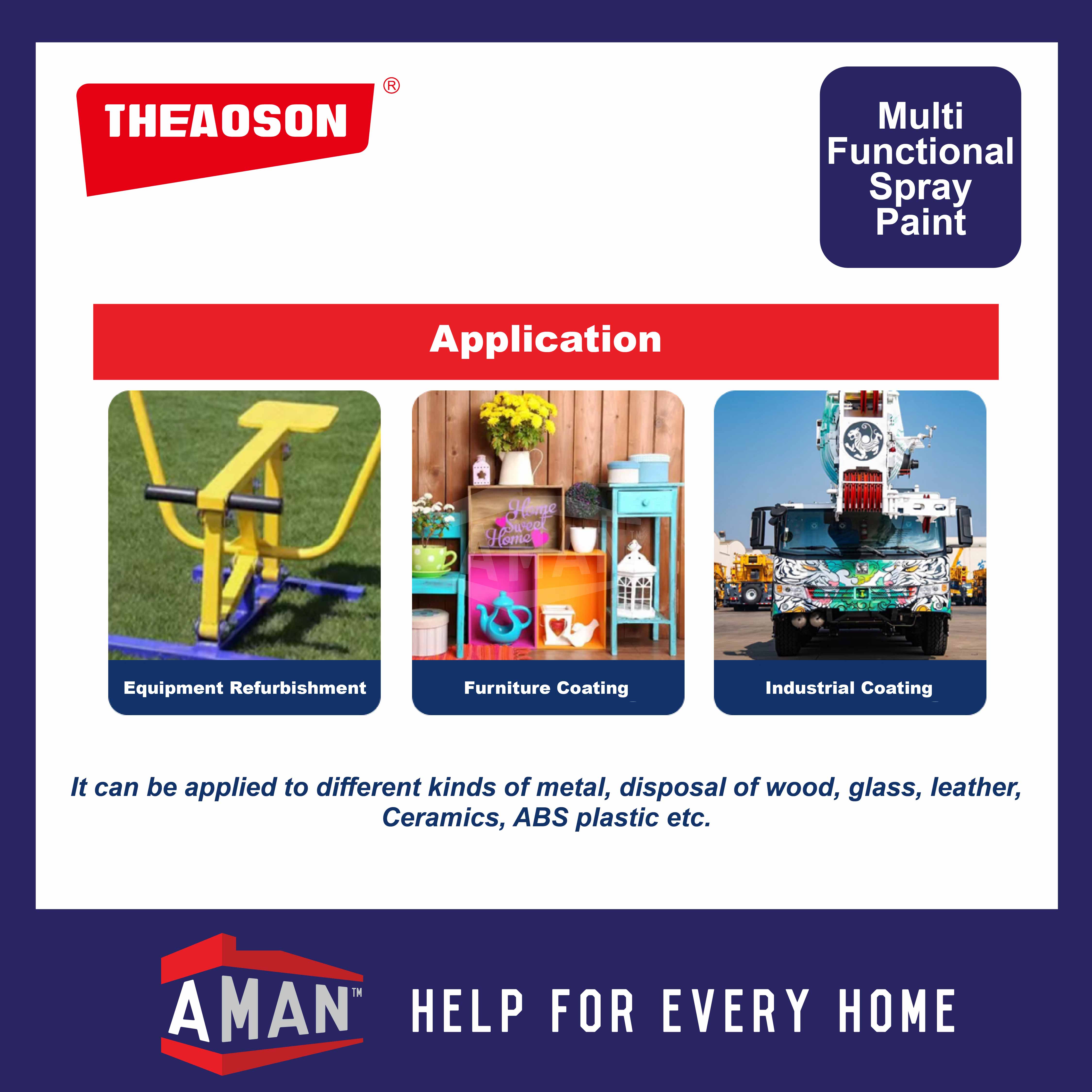 THEAOSON Aerosol Spray Paint Multipurpose Cat Spray Motor Automotive ...