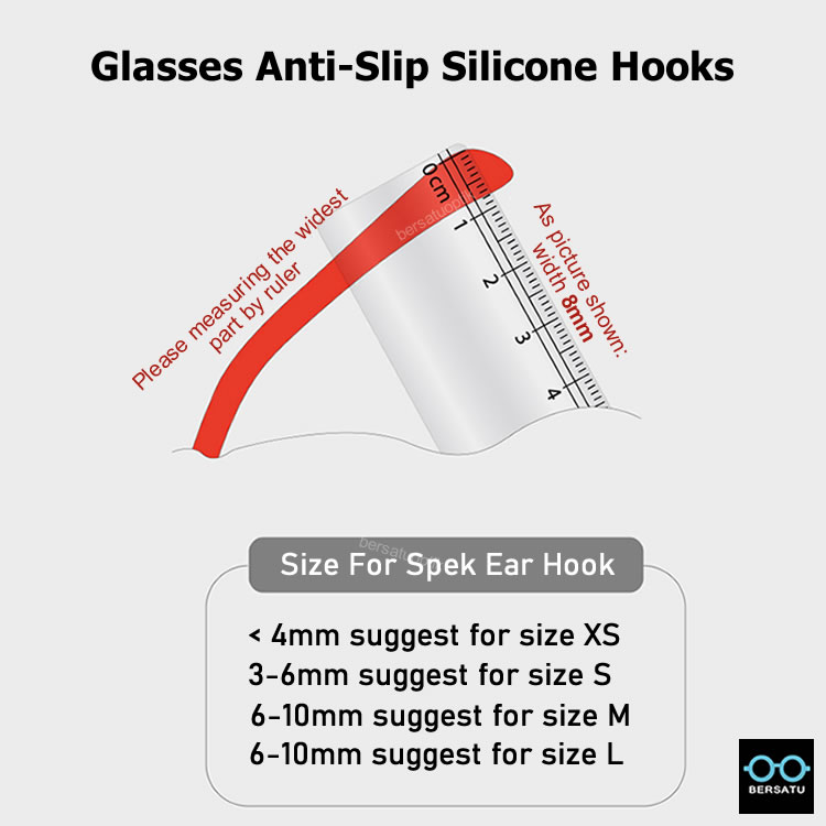 Glasses Anti-Slip Ear Hook 运动防滑硅胶镜腿套 Ear Hook Spectacle Silicone ...