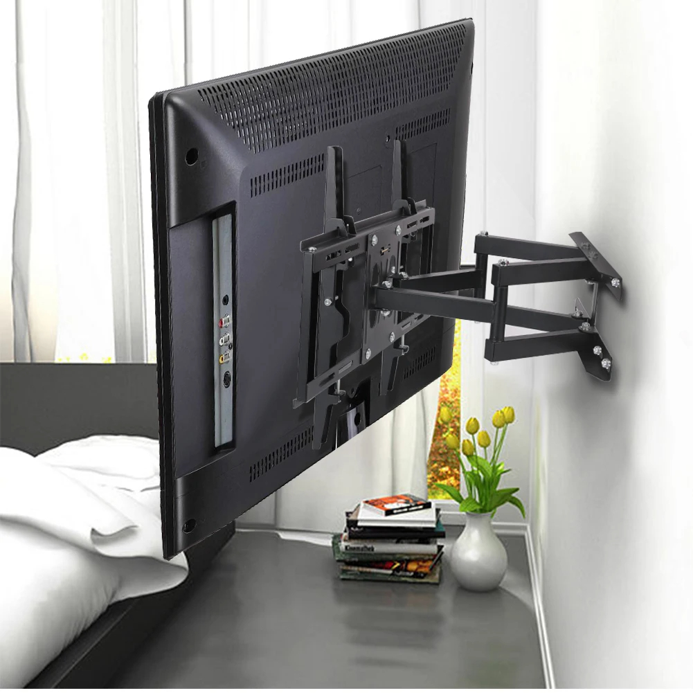 Heavy Duty Double Arm LED TV Adjustable TV Bracket Tilting Swivel Wall ...