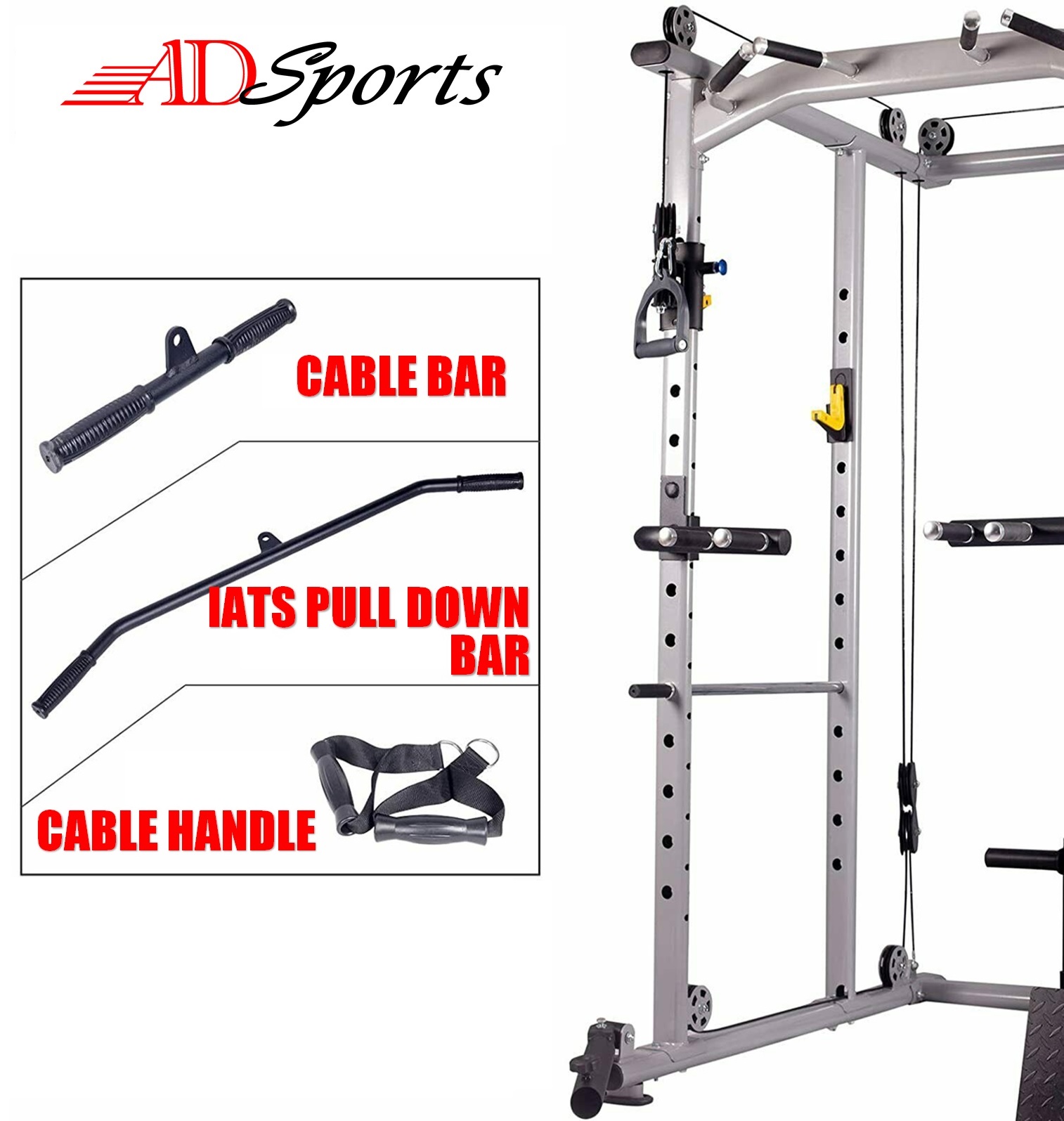 🔥🔥 ADSports J012 Multi-Function Power Cage Commercial Weight Cable ...