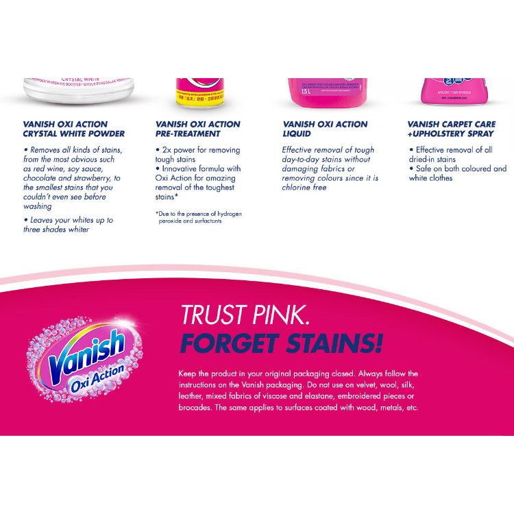 [Carton Deal] Vanish Fabric Clothes Oxi Action Stain Remover Laundry ...