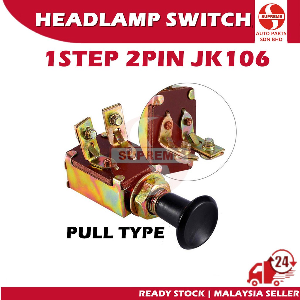 S2U JK-106 Headlamp Light Pull Push Swicth For Backhoe Excavator Truck Marine Tractor Car 4x4 ...