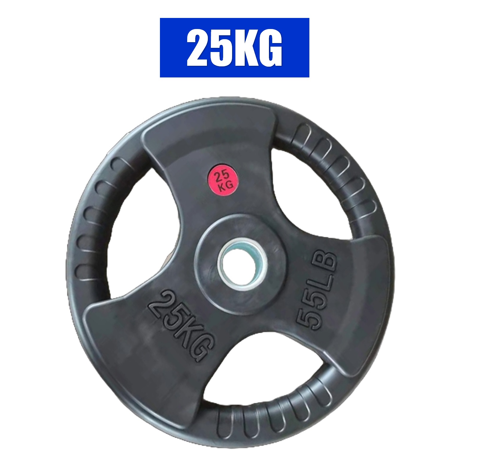 ADSports 25KG Rubber Coated Olympic Weight Plates Dumbbell Inner Layer ...