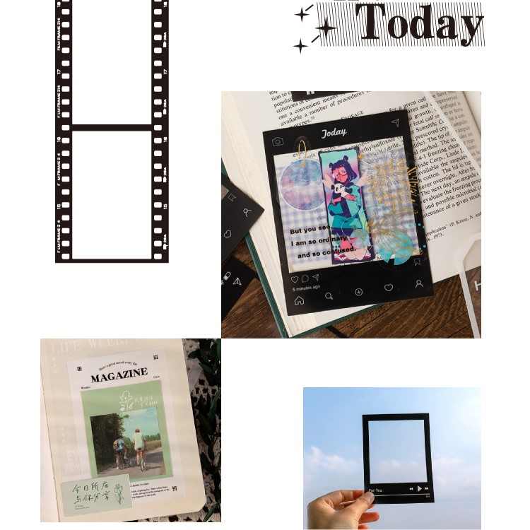 15pcs PET Photo Frame Sticker Decorative Decal Stickers Self-Adhesive ...