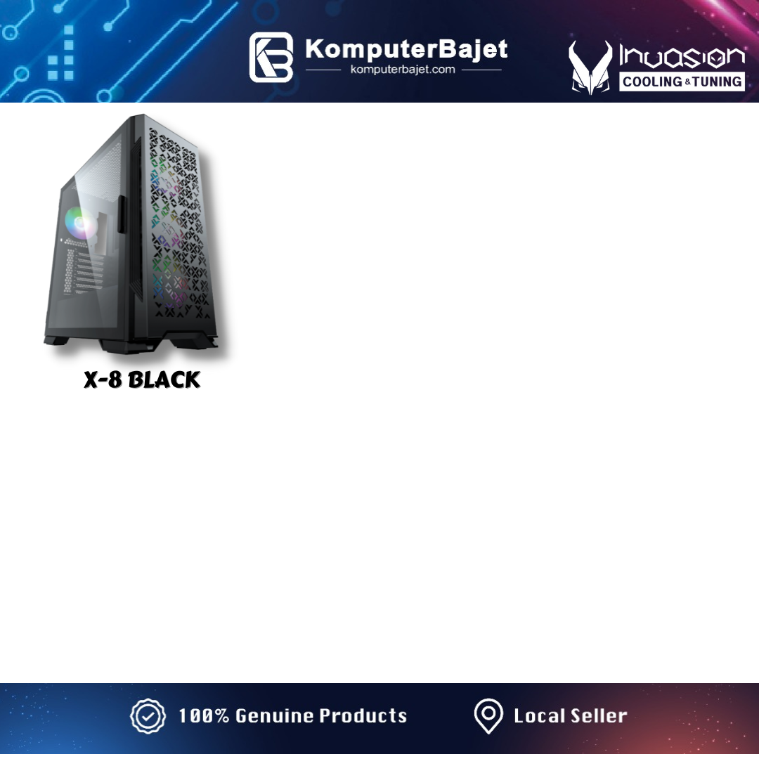 INVASION GAMING ATX MATX CASING ARGB LED FAN PC CASING GB-09 BS-01 D ...