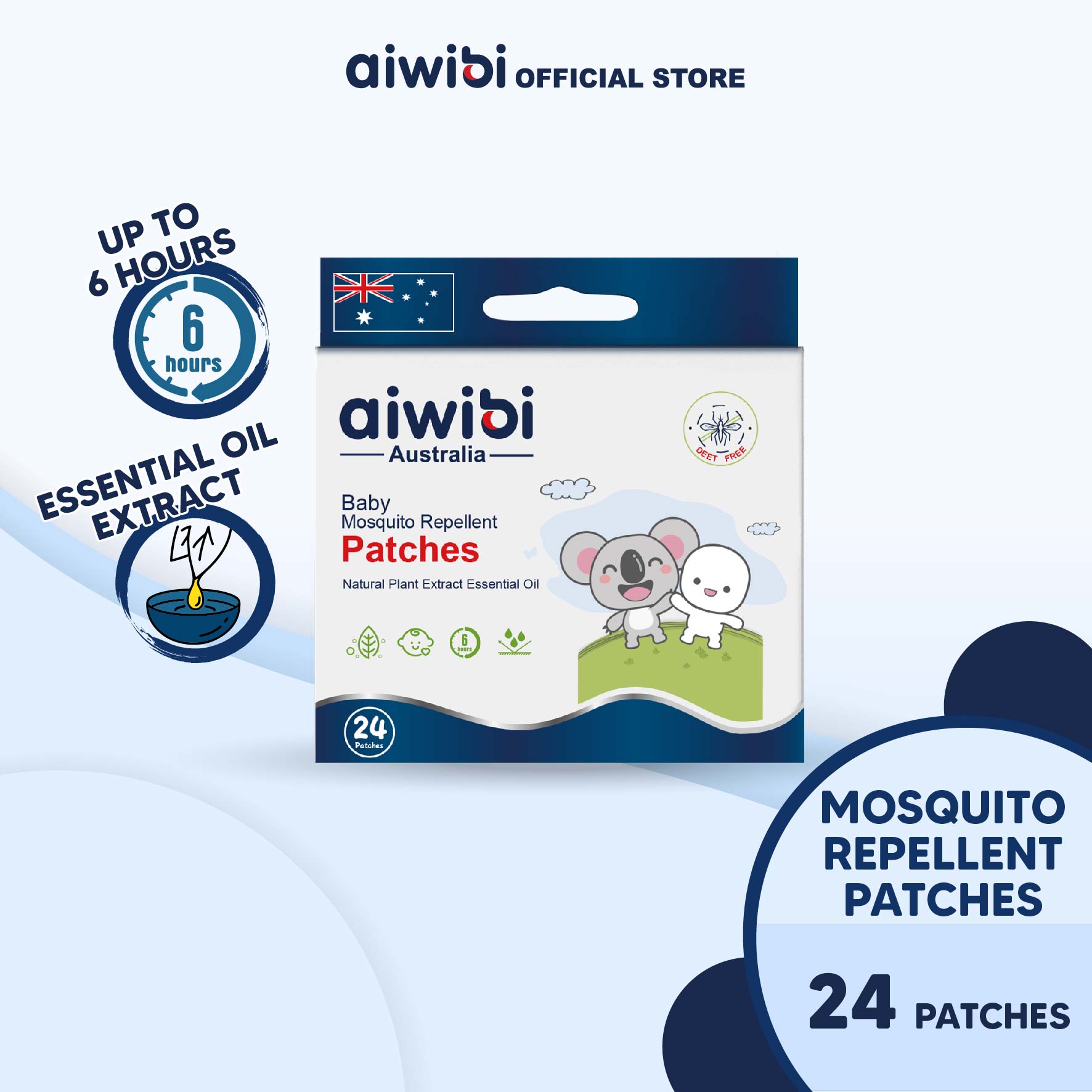 [GIANT] Aiwibi Baby Mosquito Repellent Patches 24's (9 Unit) | Shopee ...