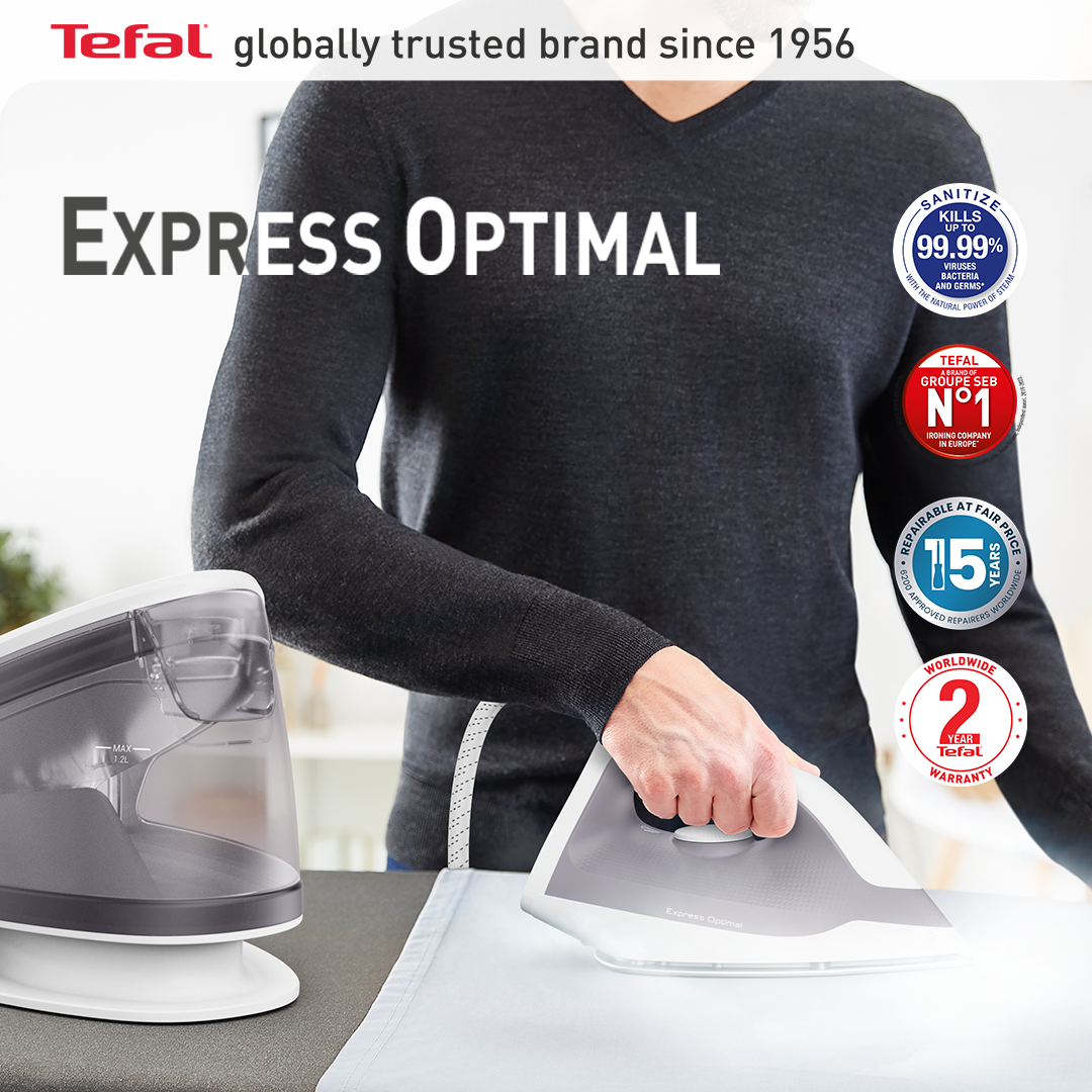 🚚 FREE SHIPPING 🚚 Tefal Express Compact Steam Generator Iron (2600W ...