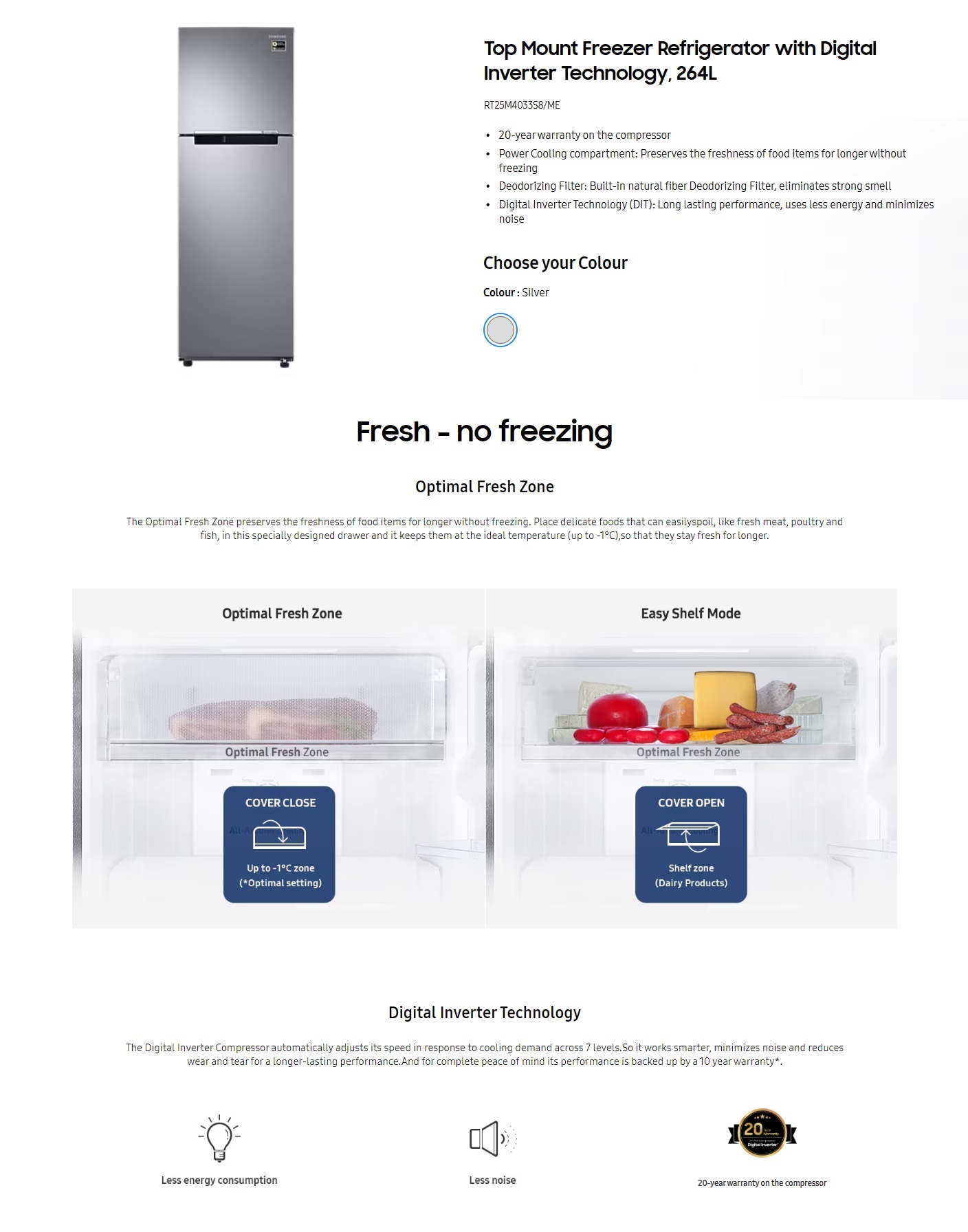 Samsung Refrigerator 2 Door Inverter 300L Fridge Peti Sejuk Peti Ais 2 ...