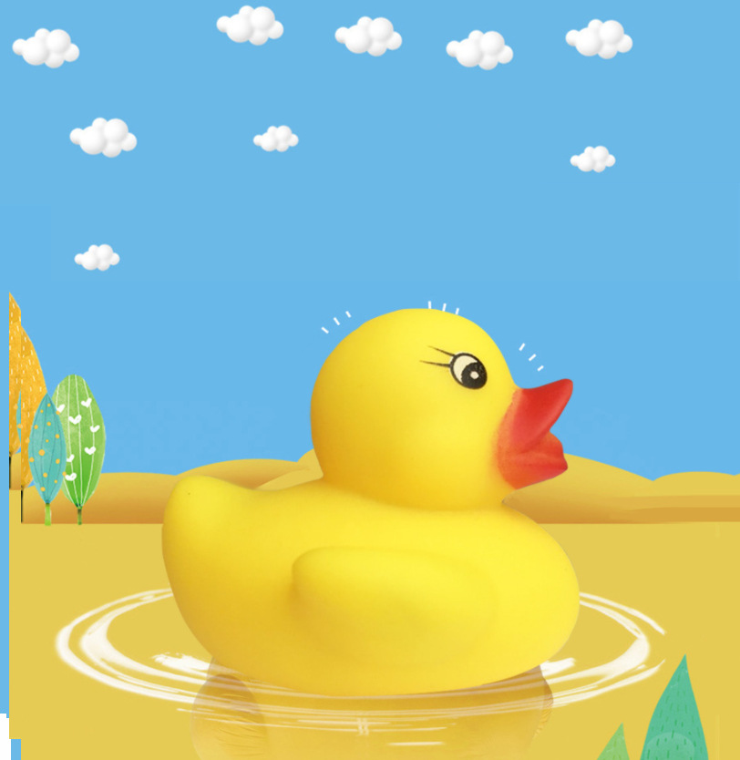 Wenbo [Toy] Little Yellow Duck Bathing Duck Children Baby Swimming Duck ...