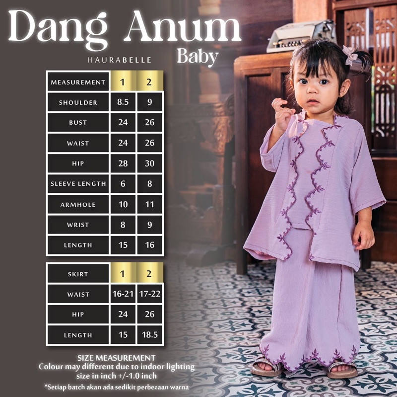 [HAURABELLE] DANG ANUM BABY IRONLESS | EDITION RAYA 2024 | Shopee Malaysia