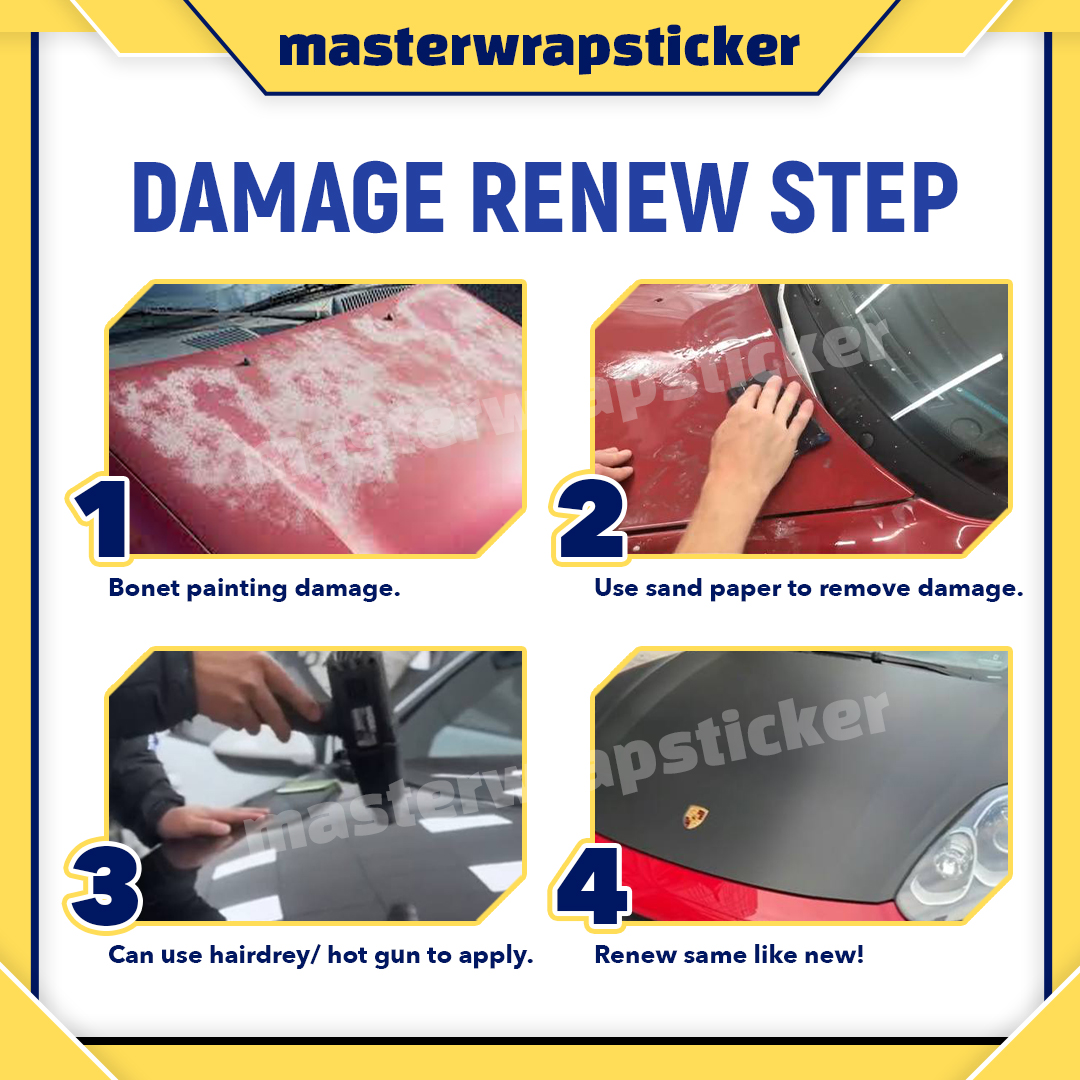 PREMIUM STICKER BONET KERETA OUTDOOR TAHAN PANAS STIKER(152CM-180CM ...