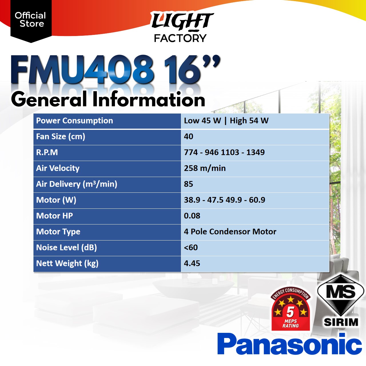 🔥SIRIM🔥KDK KU408 Wall Fan | PANASONIC FMU408 | DEKA DWF3 16Inch Kipas ...