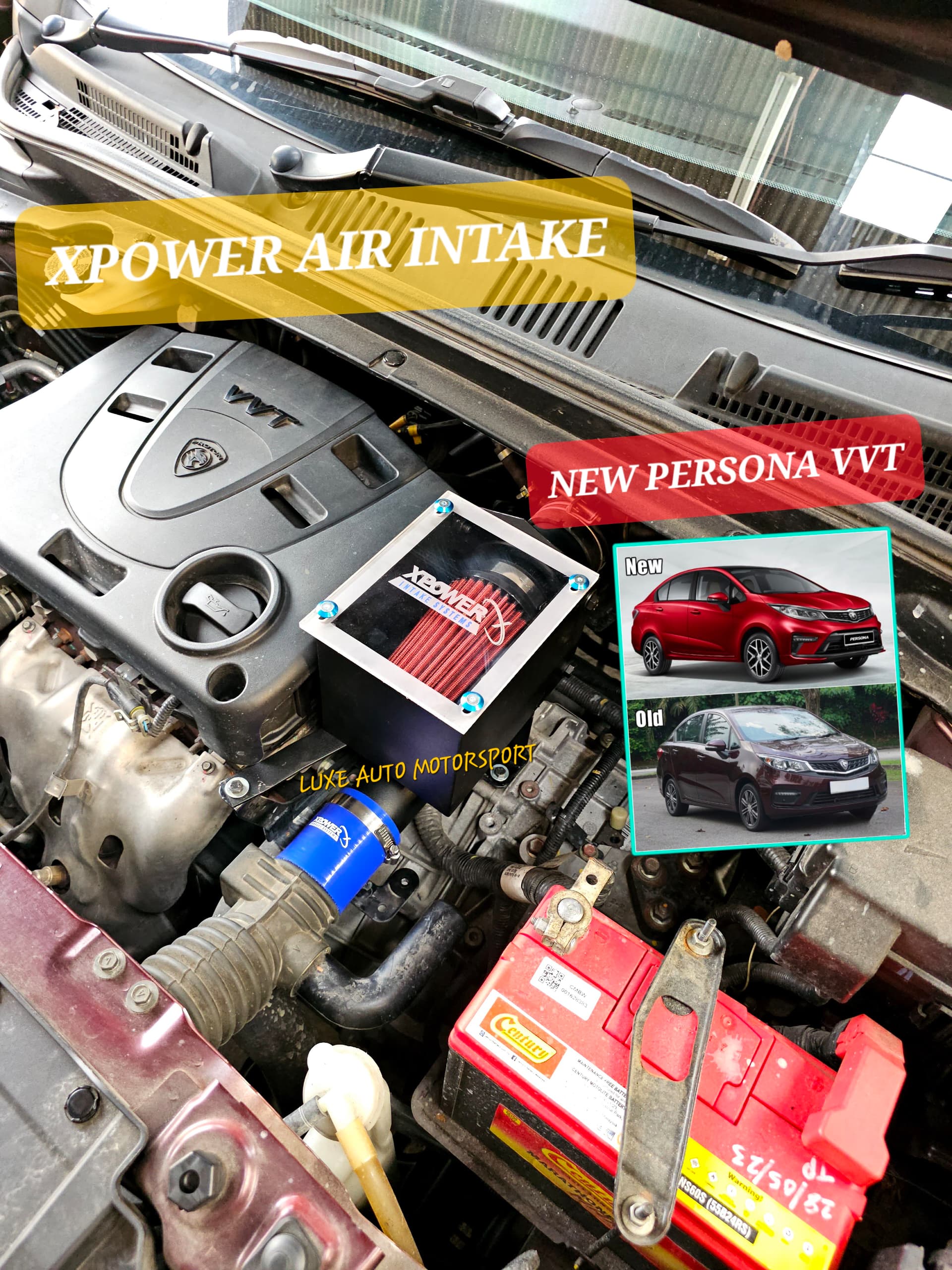 XPower AIR INTAKE Proton Persona VVT (2016-2025) New Air Intake Systems ...