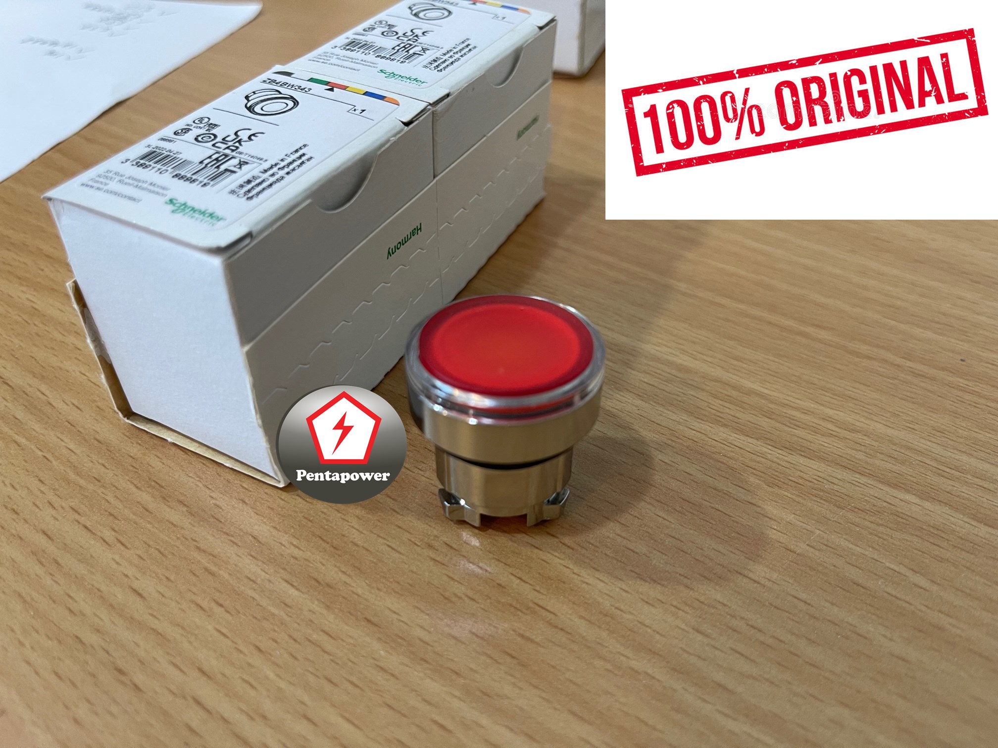 SCHNEIDER ZB4BW343 Head for illuminated push button, Harmony XB4, metal ...