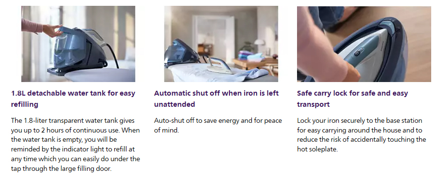 Philips PerfectCare 8000 Series Steam Generator Iron With Auto Steam ...