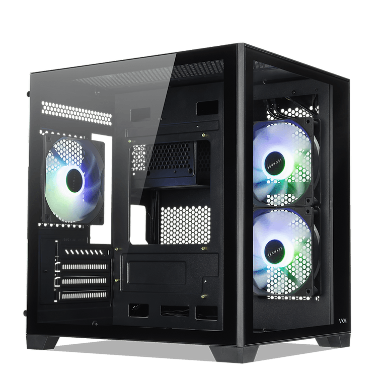 Tecware VXM2 ARGB Dual Chamber TG M-ATX Chassis - Black / White # TWCA ...