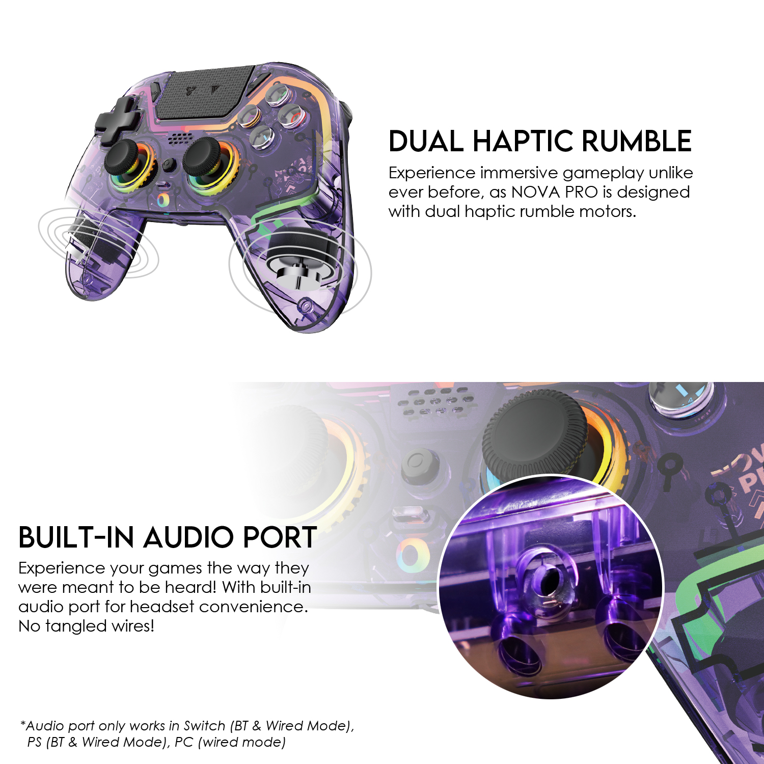 Fantech Gamepad Wireless Controller Anti-Drift Hall Effect NOVA Pro ...