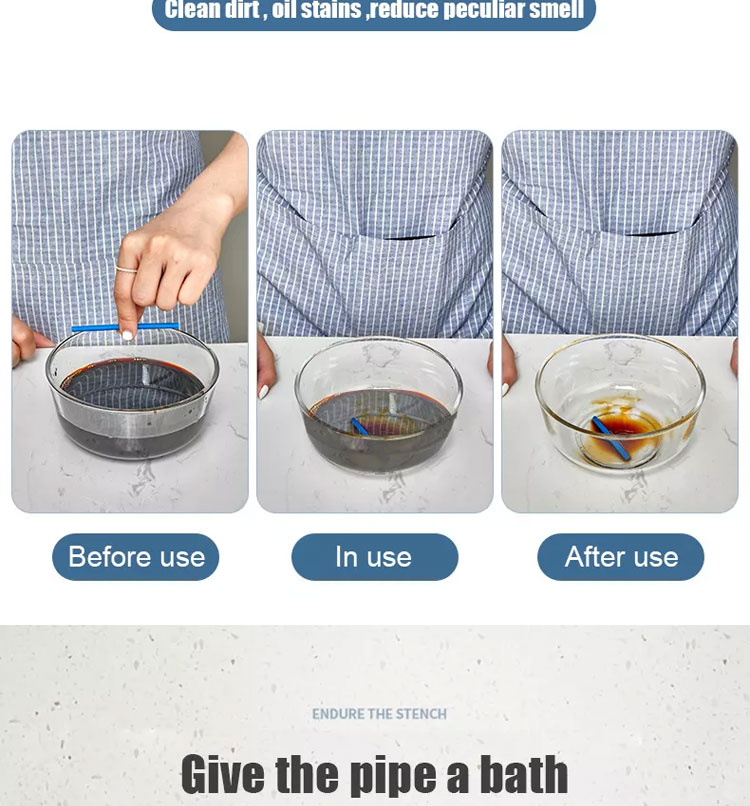 12 PCS Drain Cleaning Prevent Oil Blockage StickSewer Cleaning Drain ...