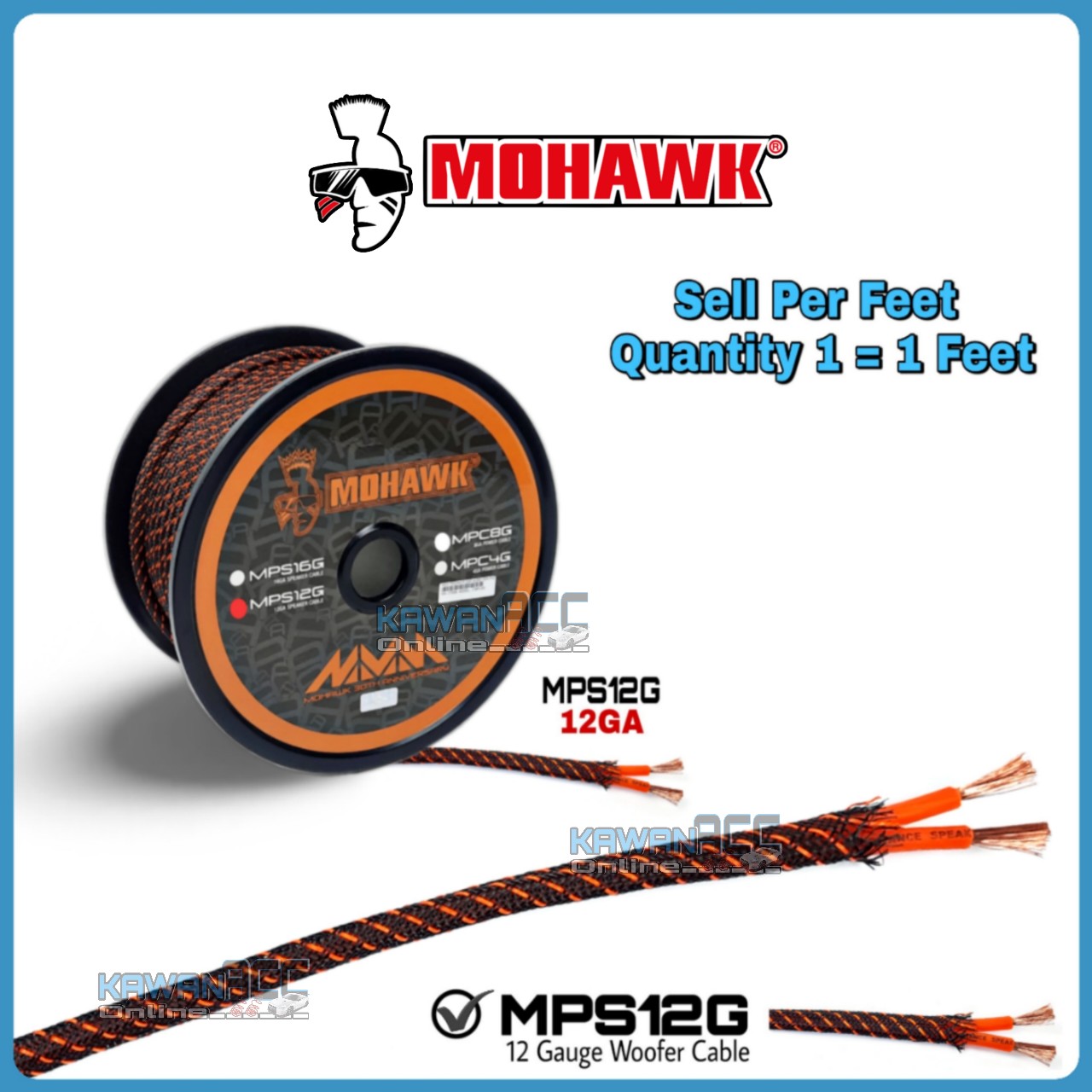 Mohawk Speaker Wire / Power Cable 8GA/4GA/16GA/12GA Gauge - For Car ...