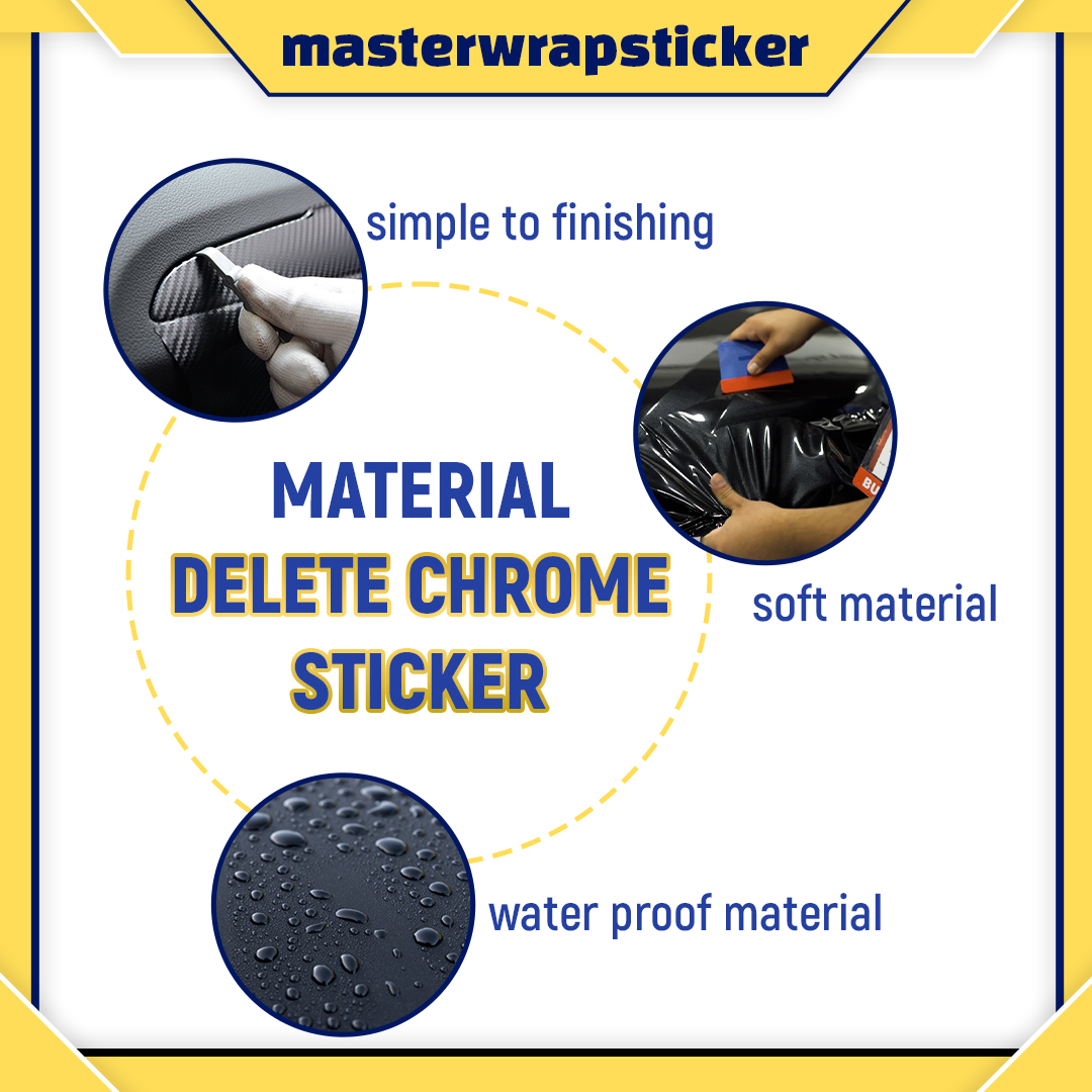 PREMIUM CAR CHROME DELETE WRAP VINYL STIKER(152CM-90CM)sticker kereta ...