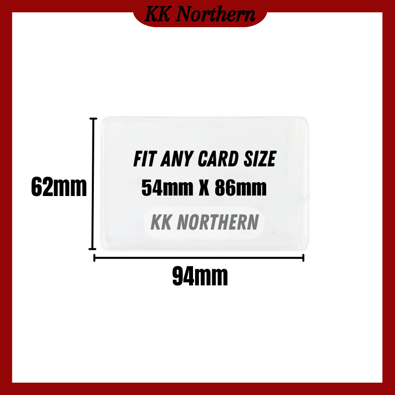 PVC Card Sleeves Sarung Kad IC Clear ID Holder Transparent / Translucent Folder Card Holder ...