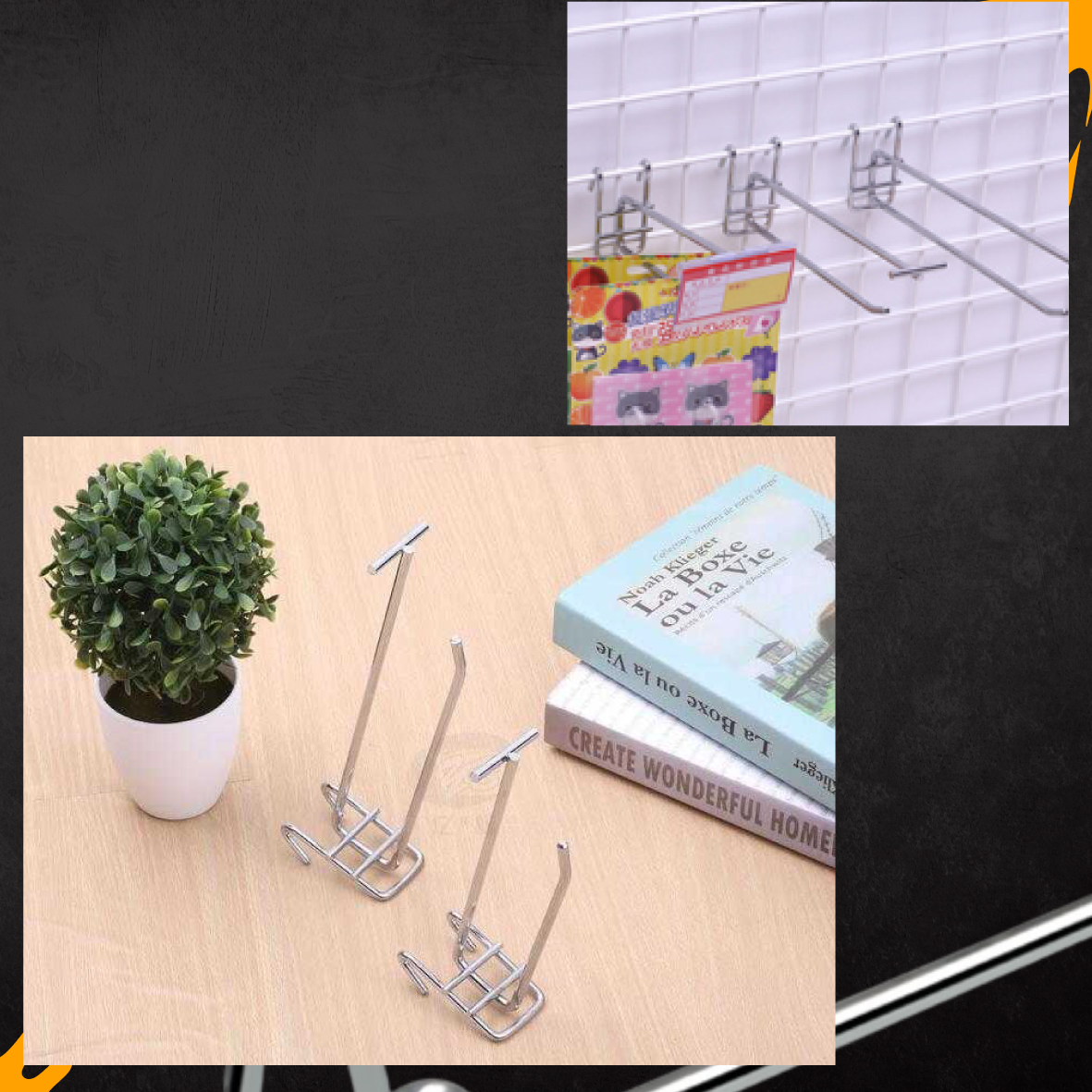 JME [Ready Stock] Price Tag Display Double Line Hook 双线挂勾 Strip Hook In ...